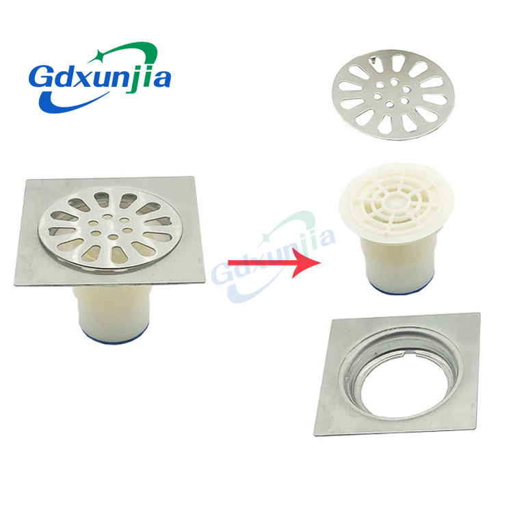 Sanding Square 10*10cm 2mm Thick 201 Stainless Steel Floor Drain with ...